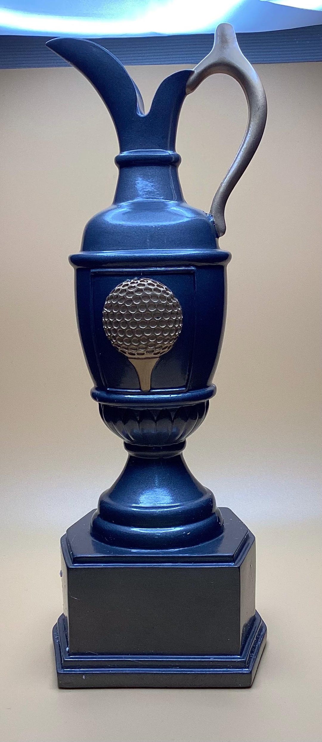 Gunmetal Golf Claret Jug Trophy: Resin Award With Gold Ball - Etsy