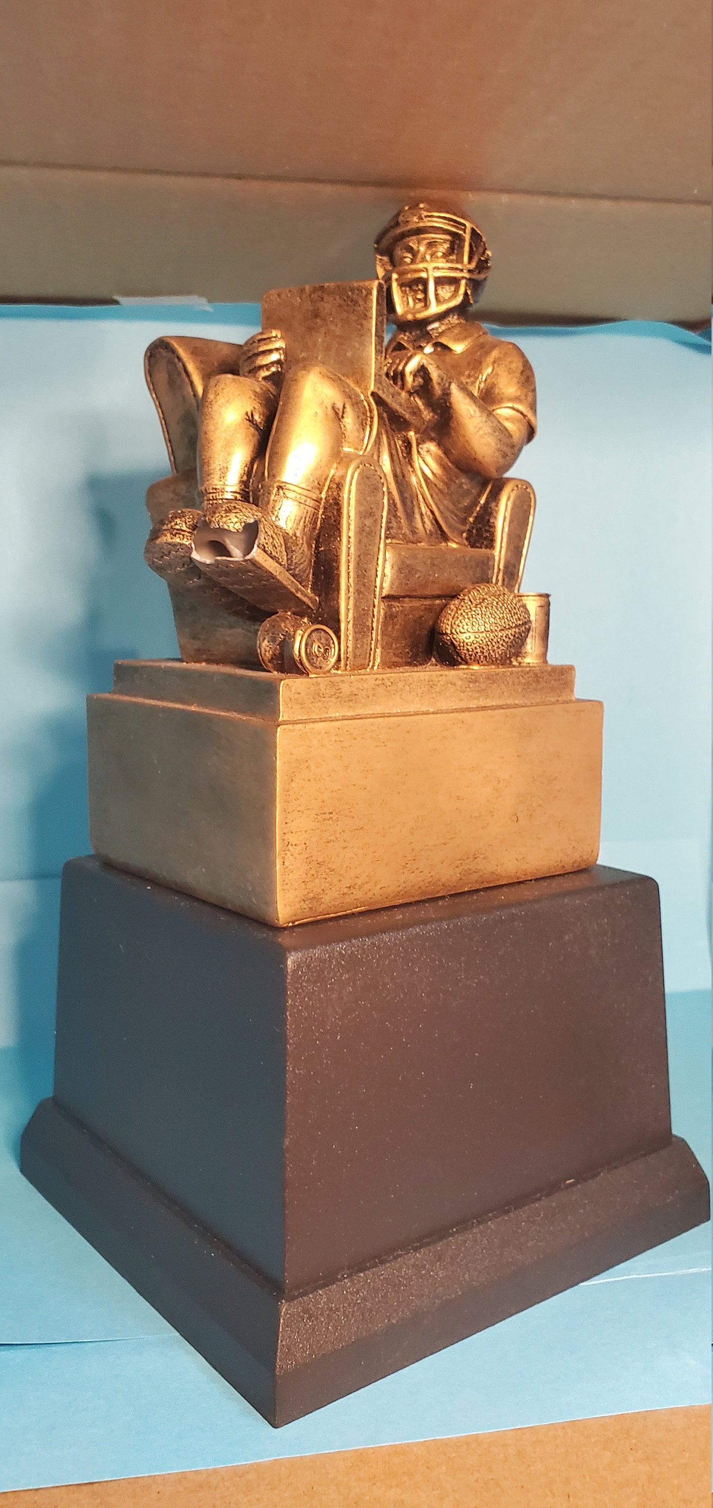 Trophies & Awards Collectibles 6 Antique Gold Fantasy Football Man in ...