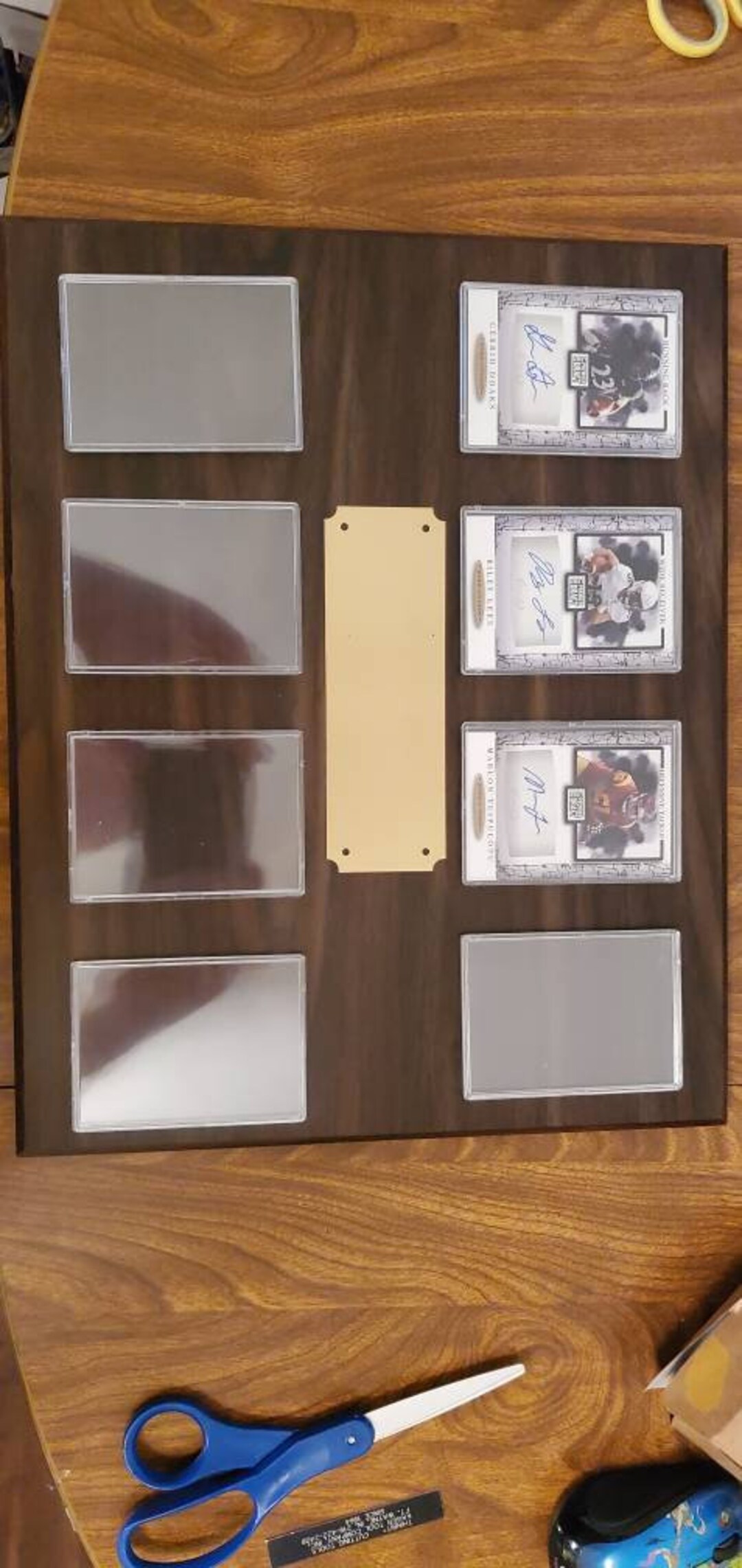 Baseball / Football / Sports Trading Card Personalized Wall Mount Wood ...