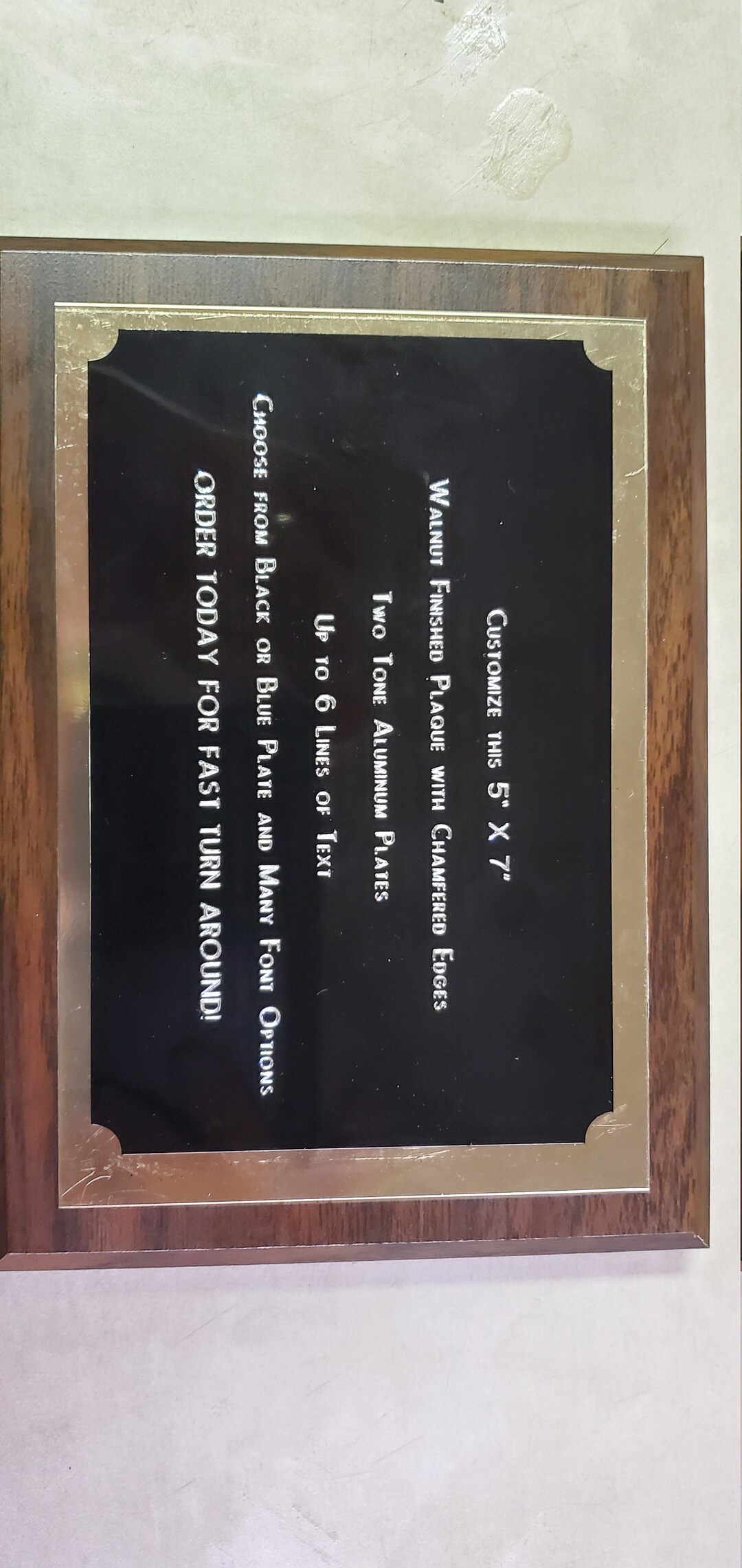 Personalized Custom Recognition Award Plaque 5"x7" Trophy With 2 Tone ...