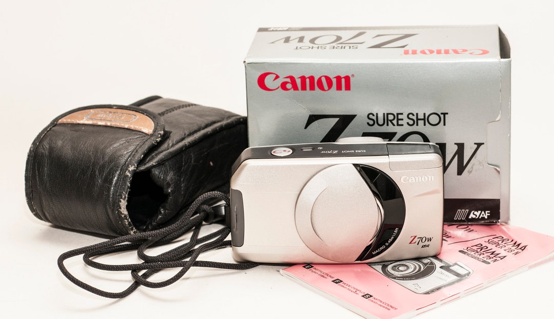 Vintage Film Camera Canon SURE SHOOT Z70W in Box Excellent. - Etsy