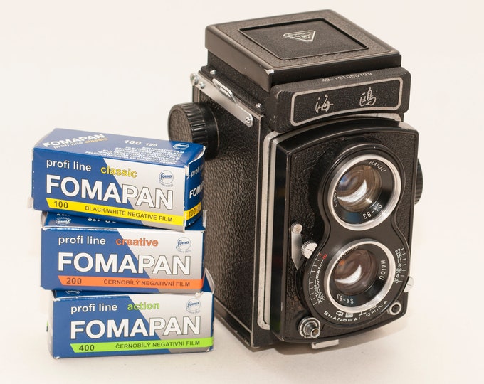 The Seagull 4B TLR 120mm Film Camera. With Three New FOMAPAN B&W 120 Mm ...