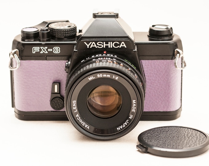 YASHICA FX-3 With 50 Mm F/2 Lens. Purple Skin Refurbished. SLR 35 Mm ...
