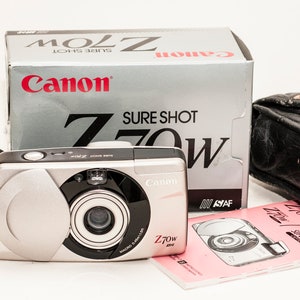 Vintage Film Camera Canon SURE SHOOT Z70W in Box Excellent. - Etsy