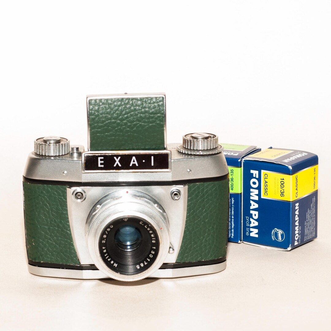 Exa I SLR 35mm Film Camera Meritar 50mm F2.9 Lens.and Two Films 100/400 ...