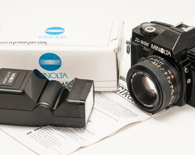 MINOLTA AUTO ELECTROFLASH 220X Speed Flash for Film Cameras X700 X300 ...