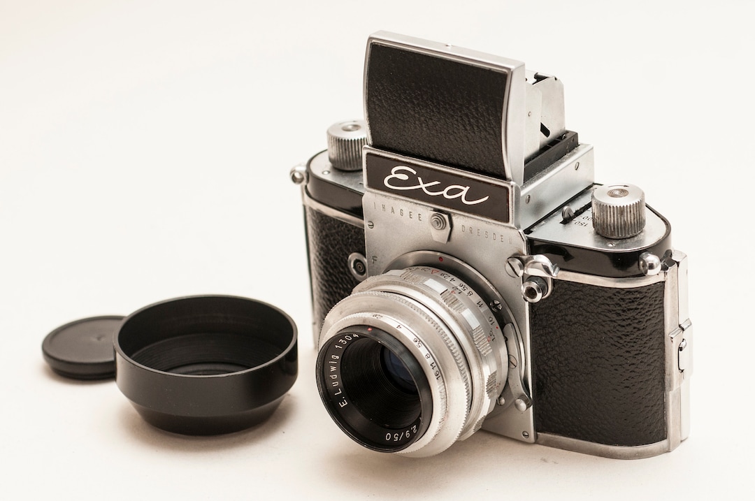 Exa Version 6 SLR 35mm Film Camera Meritar 50mm F2.9 Lens.and Two Films ...