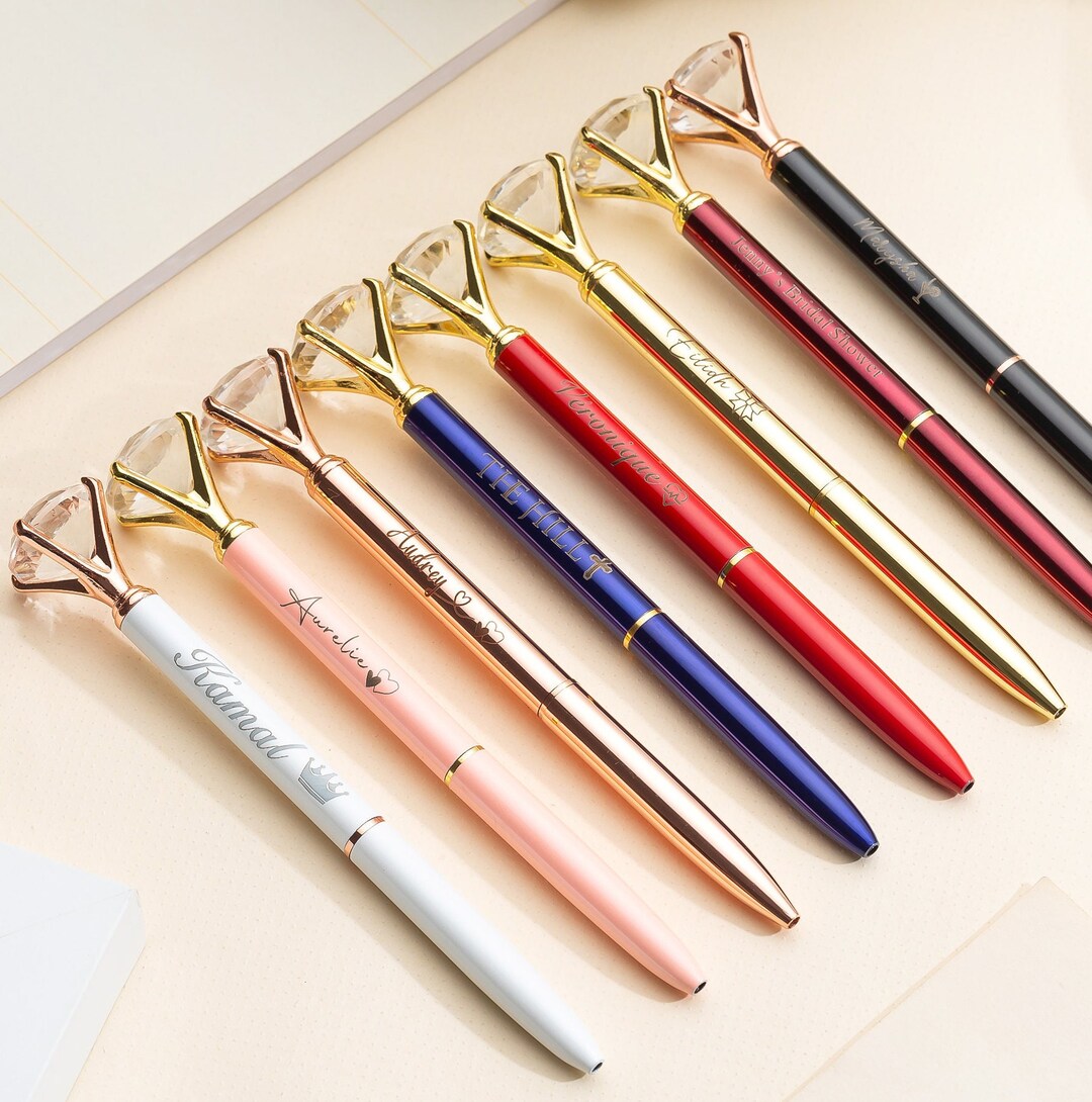 Custom Engraved Diamond Pen,crystal Diamond Pen,pen With Diamond,pen ...