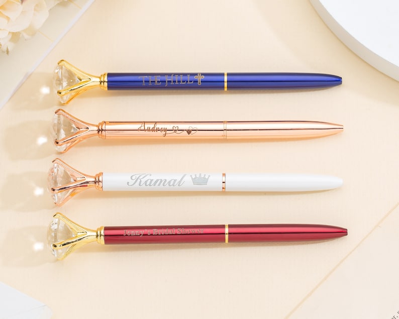 Custom Engraved Diamond Pen,diamond Pen,bridesmaid Pens,gift Pens ...