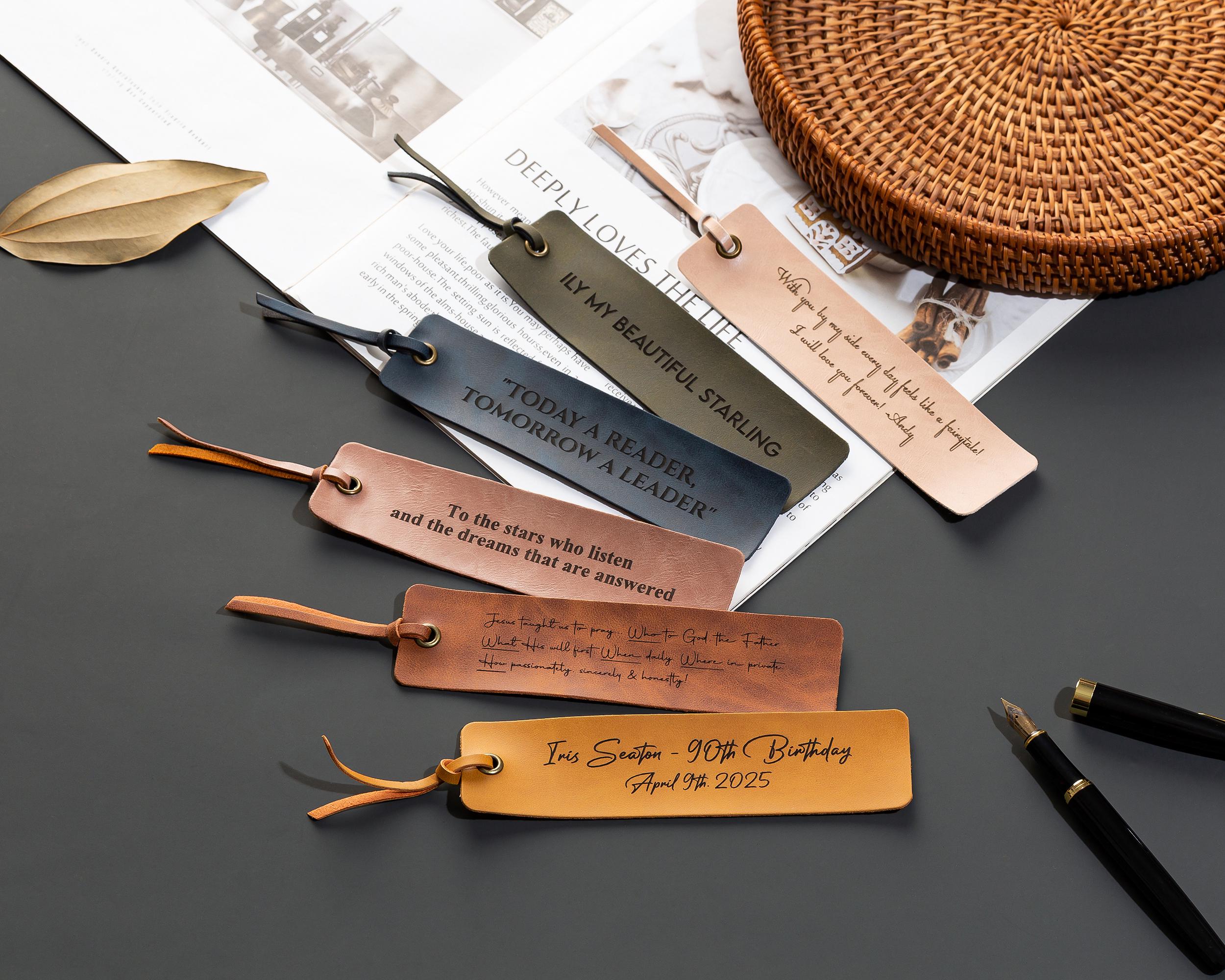 Personalized Name Leather Bookmark,personalized Gifts,bookmark Gift ...