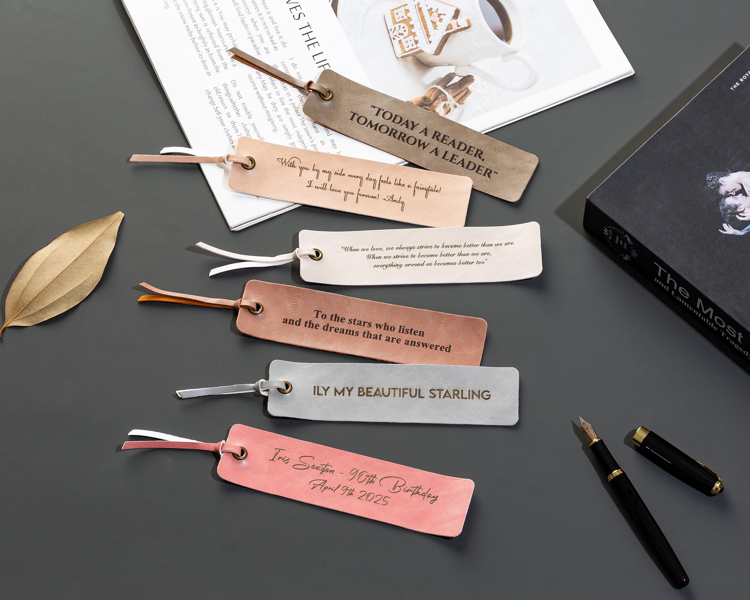 Personalized Name Leather Bookmark,personalized Gifts,bookmark Gift ...