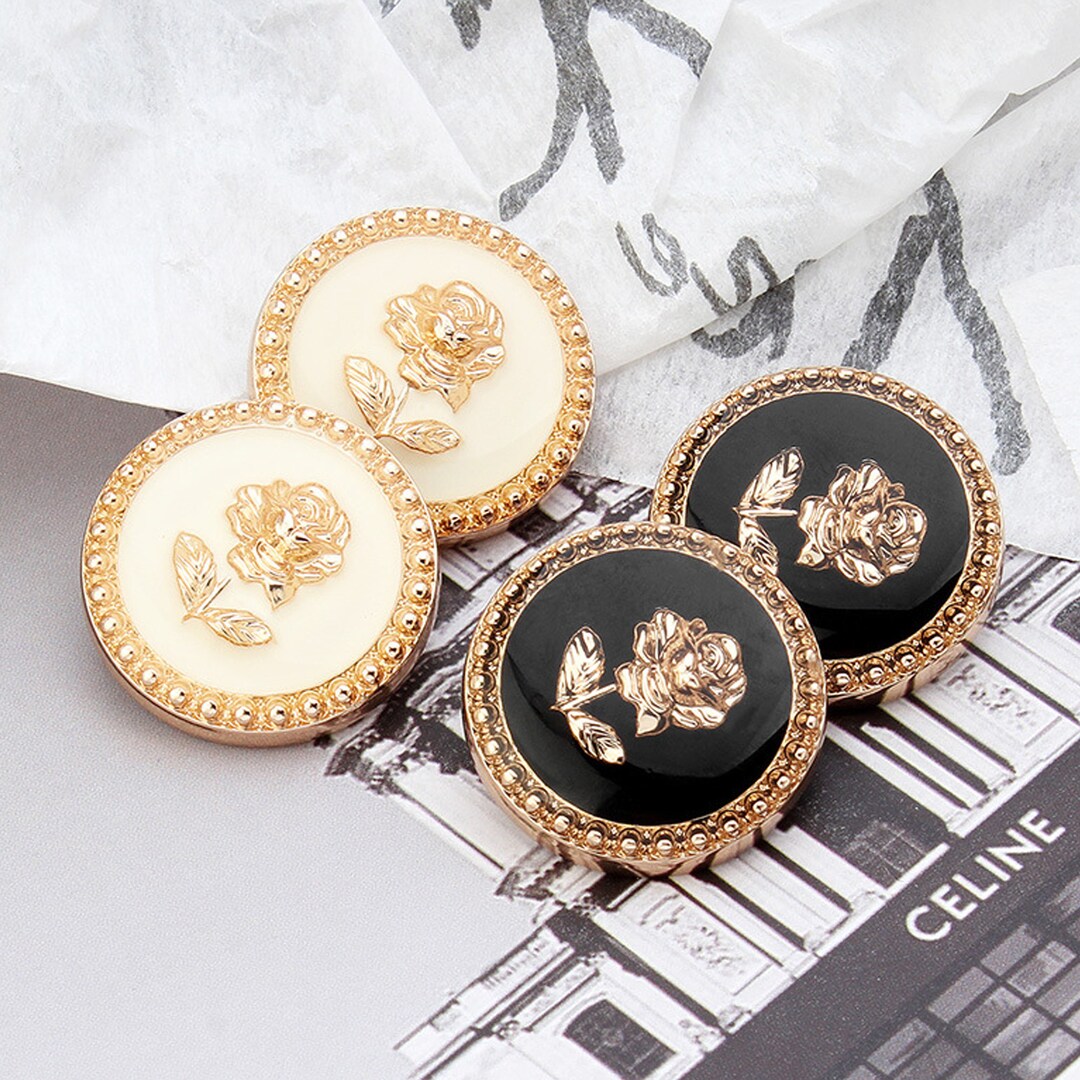 10PCS Haute Couture Coat Metal Buttons, Vintage Gold Buttons, Clothing ...