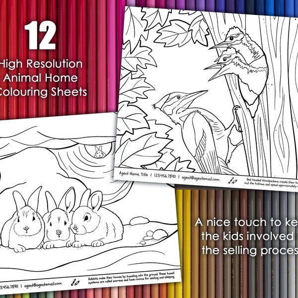 Real Estate Coloring Sheets - Etsy