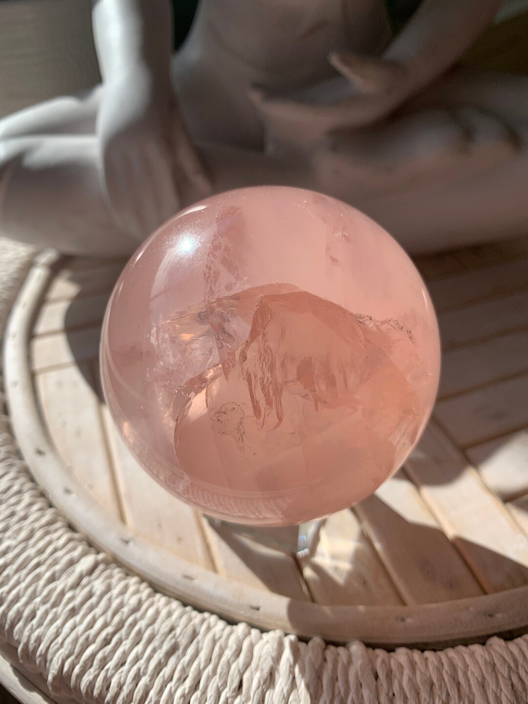 Pink Quartz Sphere/ Girasol / Clear / Crystal Ball / AAA Grade ...