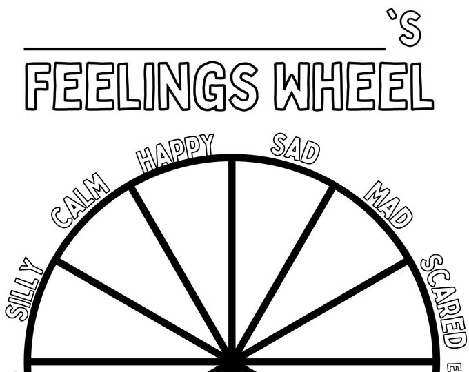 Feelings Wheel Worksheet - Coloring Page - CBT - EMDR - Trauma Informed ...