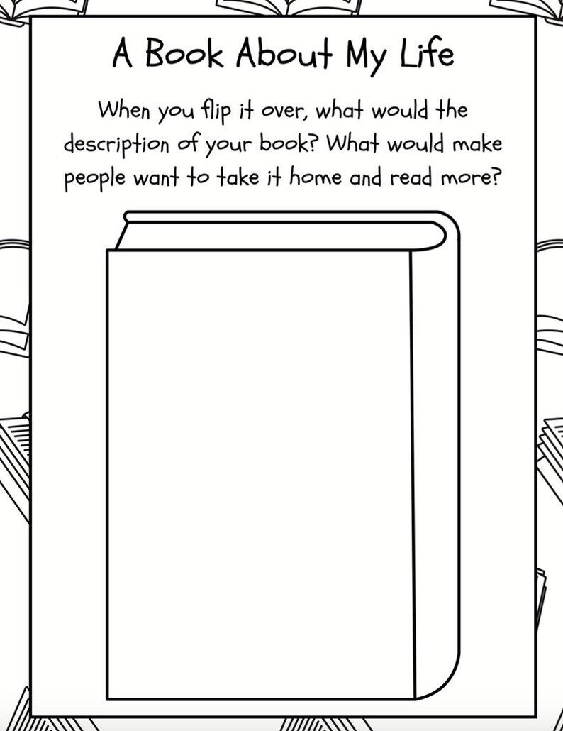 Book About My Life Worksheet - Narrative Therapy for Kids - Self-help ...