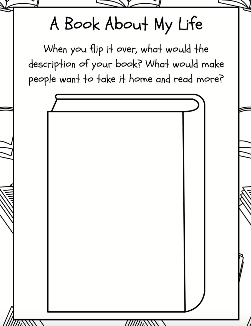 Book About My Life Worksheet - Narrative Therapy for Kids - Self-help ...