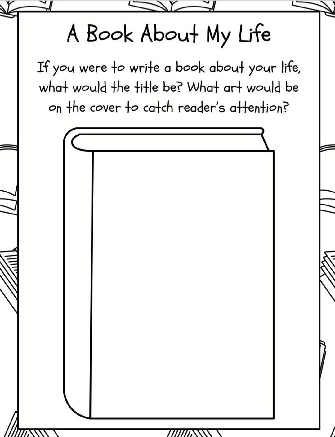 Book About My Life Worksheet - Narrative Therapy for Kids - Self-help ...