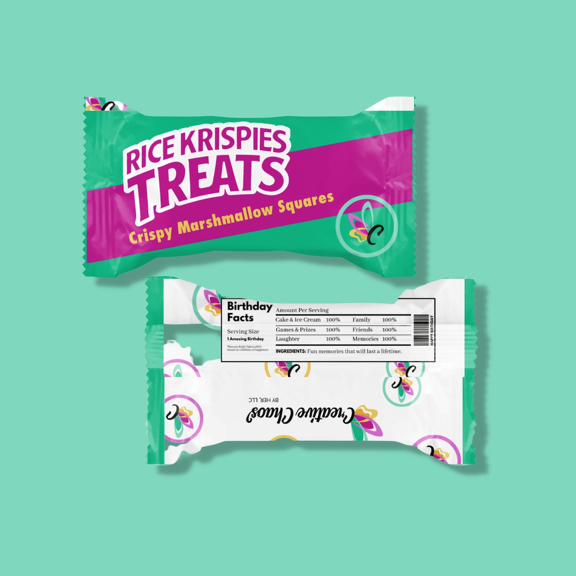 Custom Rice Krispies Treat Wrappers, Custom Treat Wrappers, Classroom ...