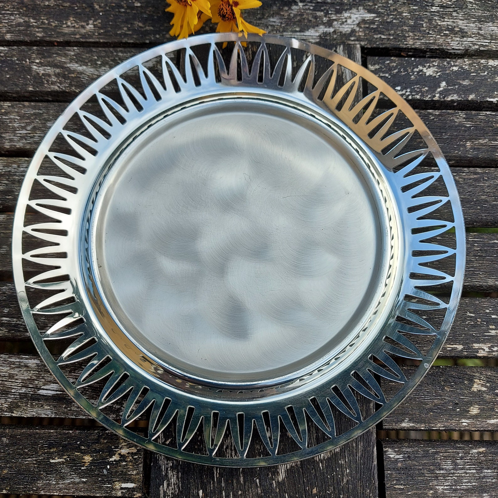 Vintage WMF Ikora German Silver Plated Small Cut Away Sunburst - Etsy