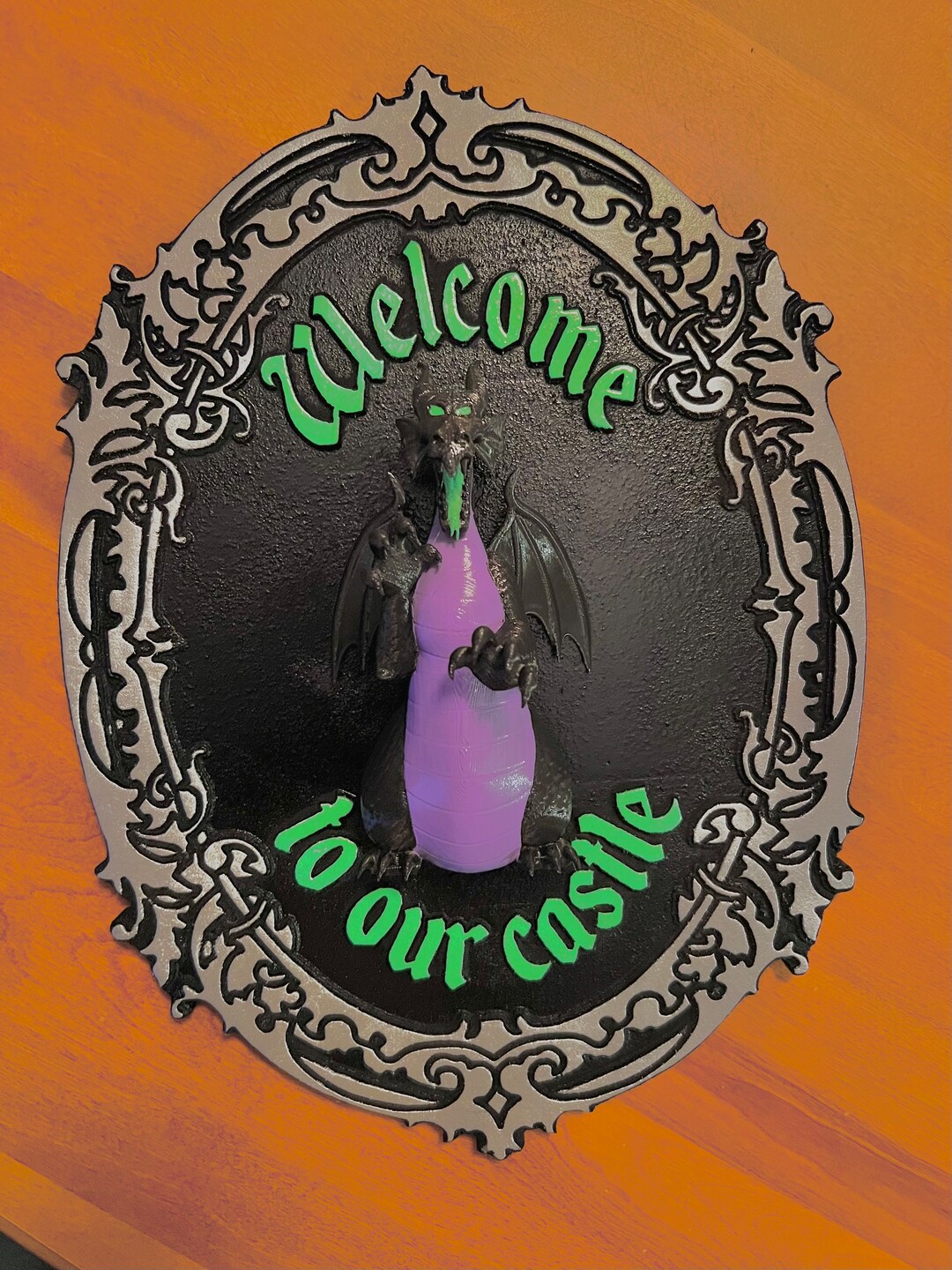 Malificent Dragon Carved and 3d Welcome Sign - Etsy