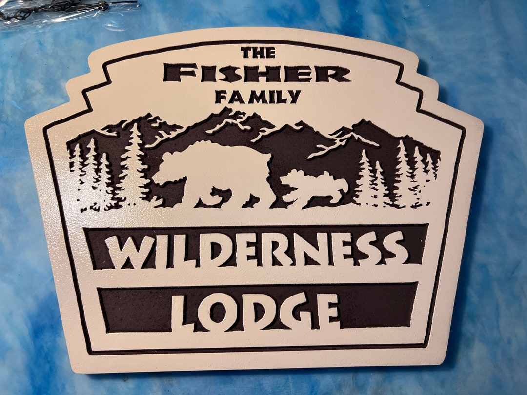 Custom Wilderness Lodge Sign - Etsy
