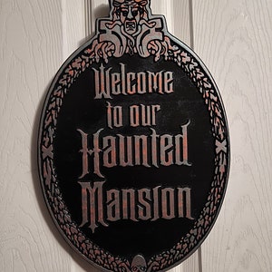 Haunted Mansion Welcome Sign - Etsy