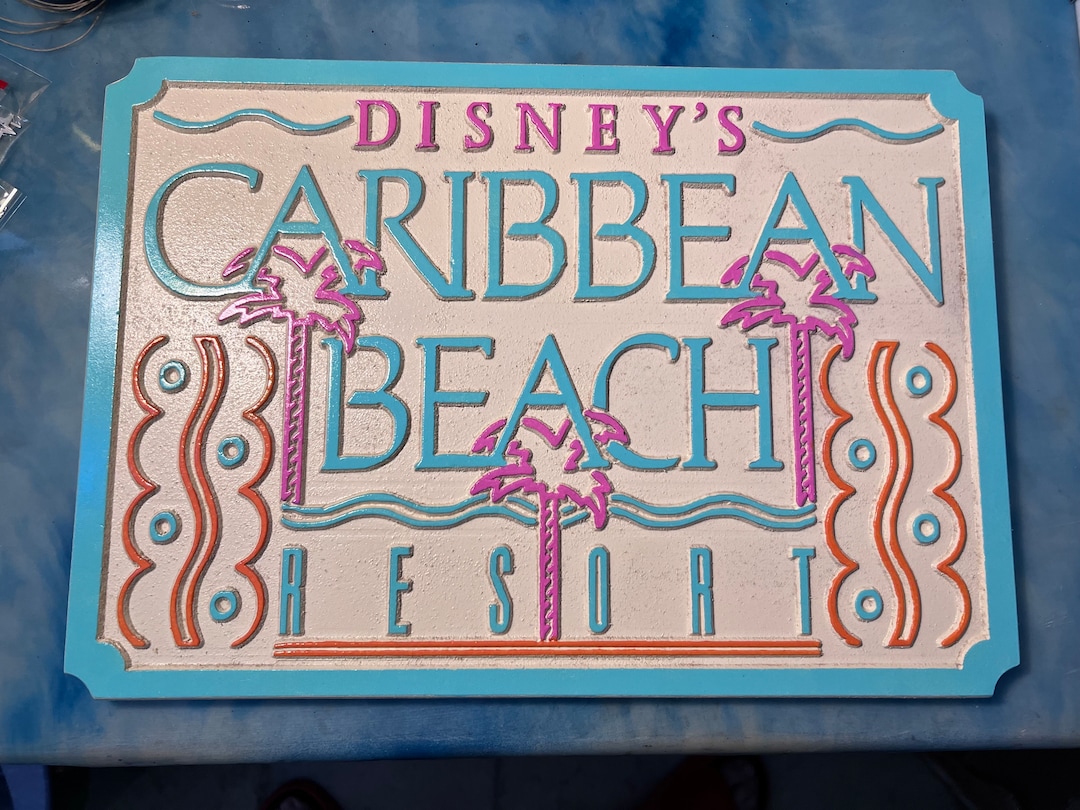 Caribbean Beach Resort Sign - Etsy
