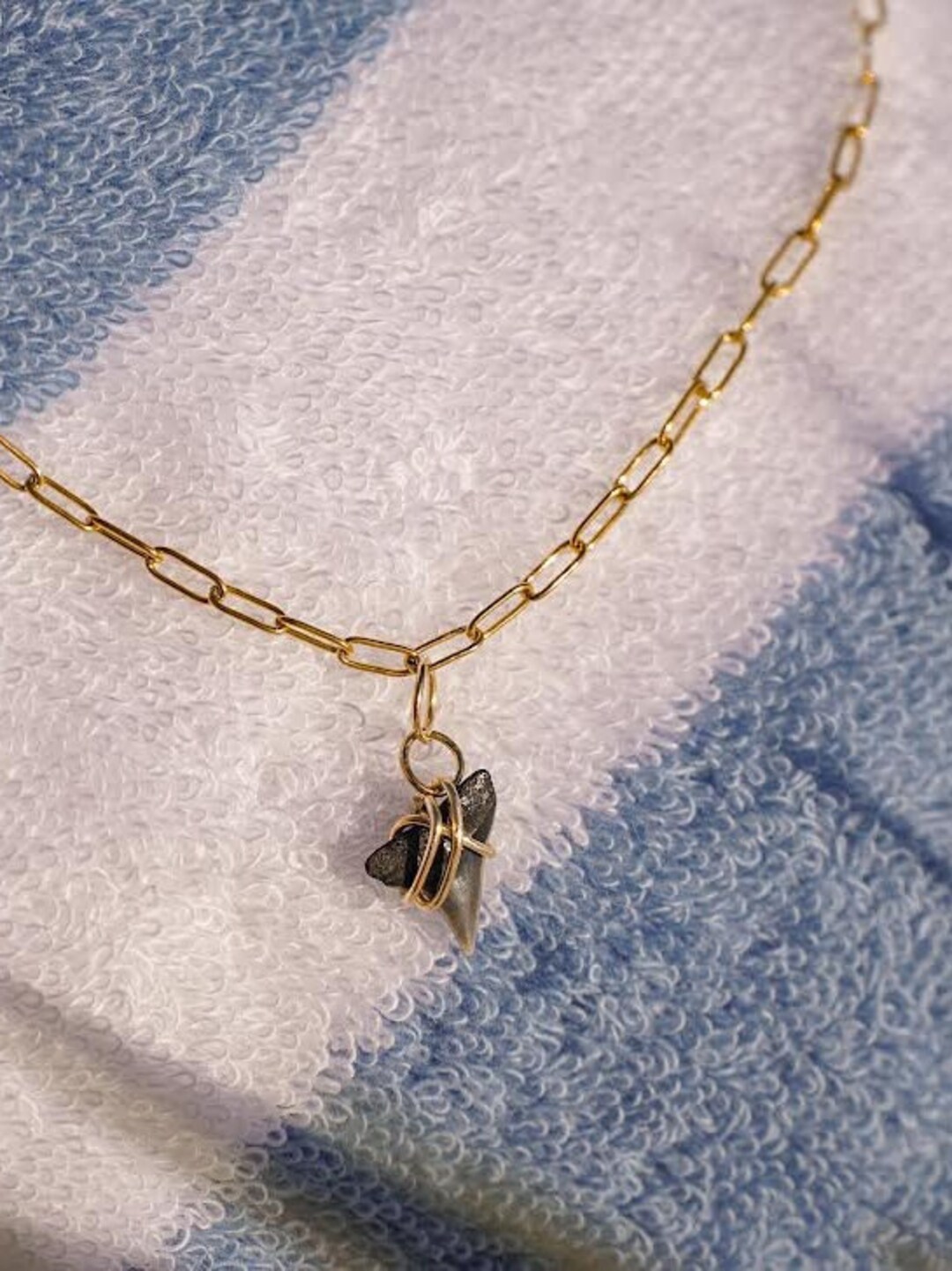 Custom Shark Tooth Chain Necklace - Etsy