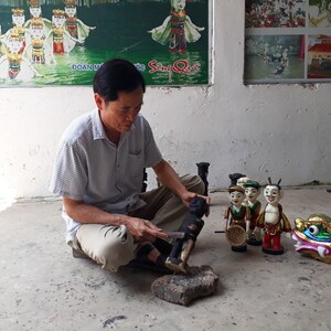 Large Vietnamese Water Puppet – Handmade Lacquer Marionette Figurine - Etsy