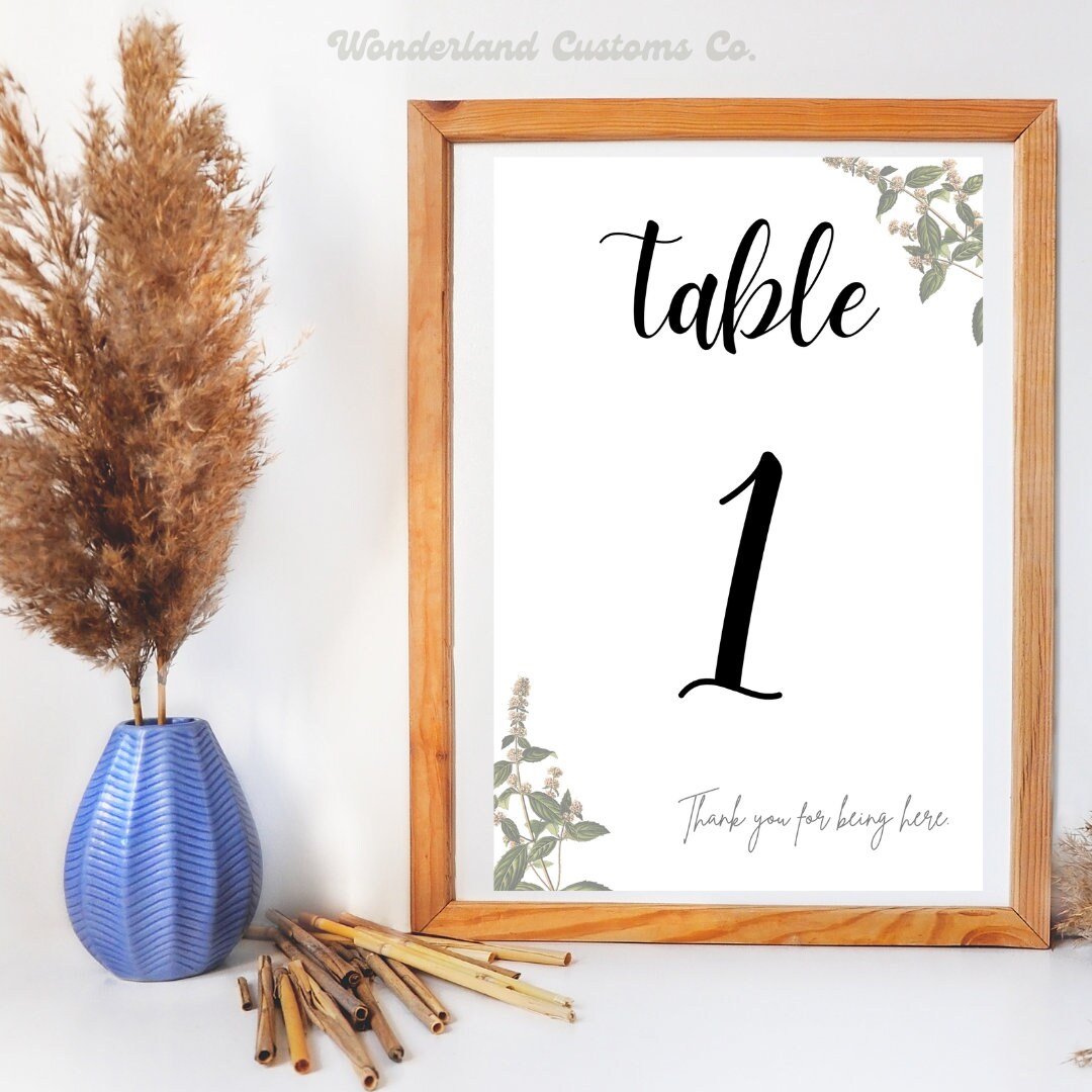 Wedding Table Numbers, Baby Shower, Bridal Shower, Minimal, Boho ...