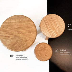 Solid Round Oak Wood Plant Stand Display Stand Mini Stool - Etsy