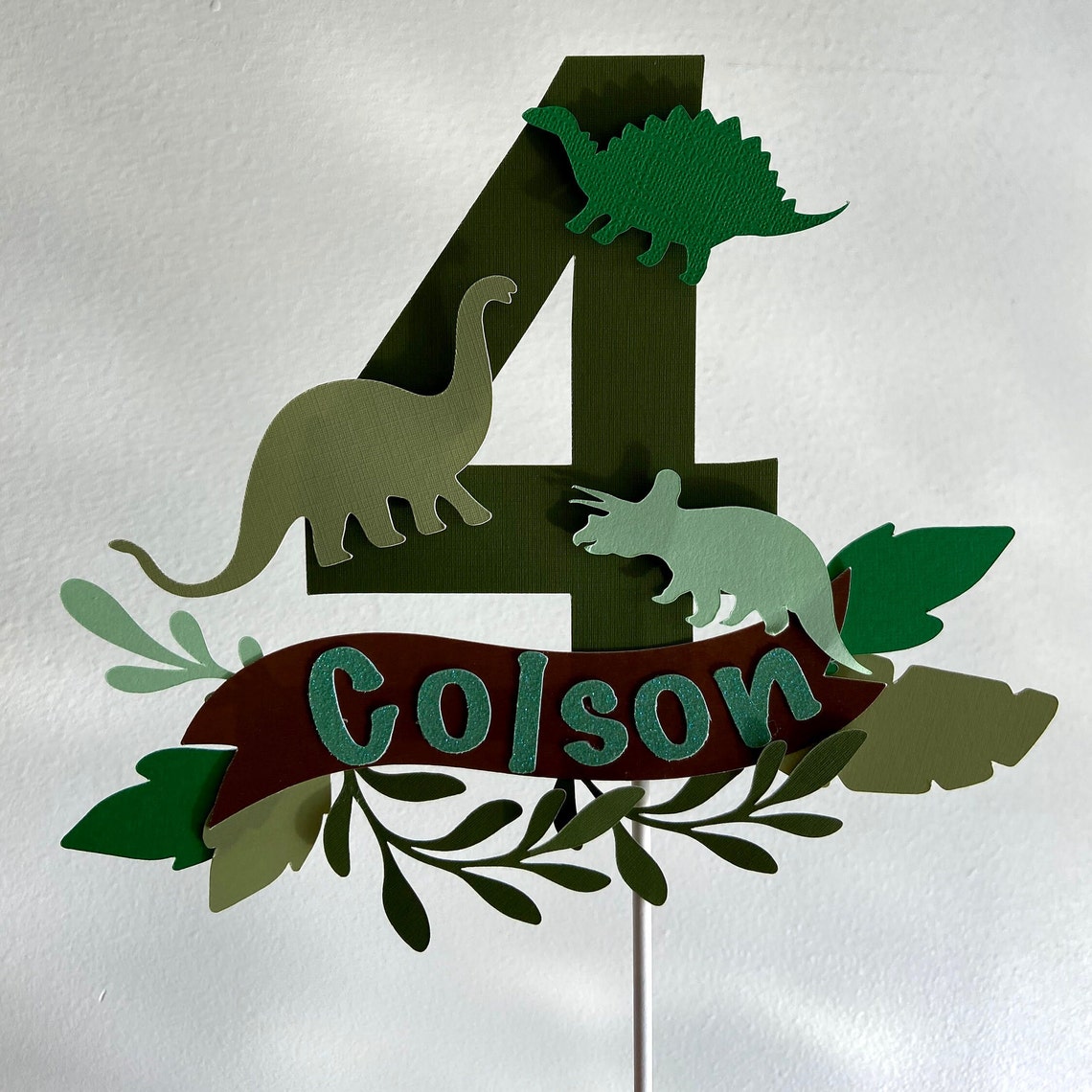 Dinosaur Cake Topper Handmade Cake Topper Custom Cake | Etsy