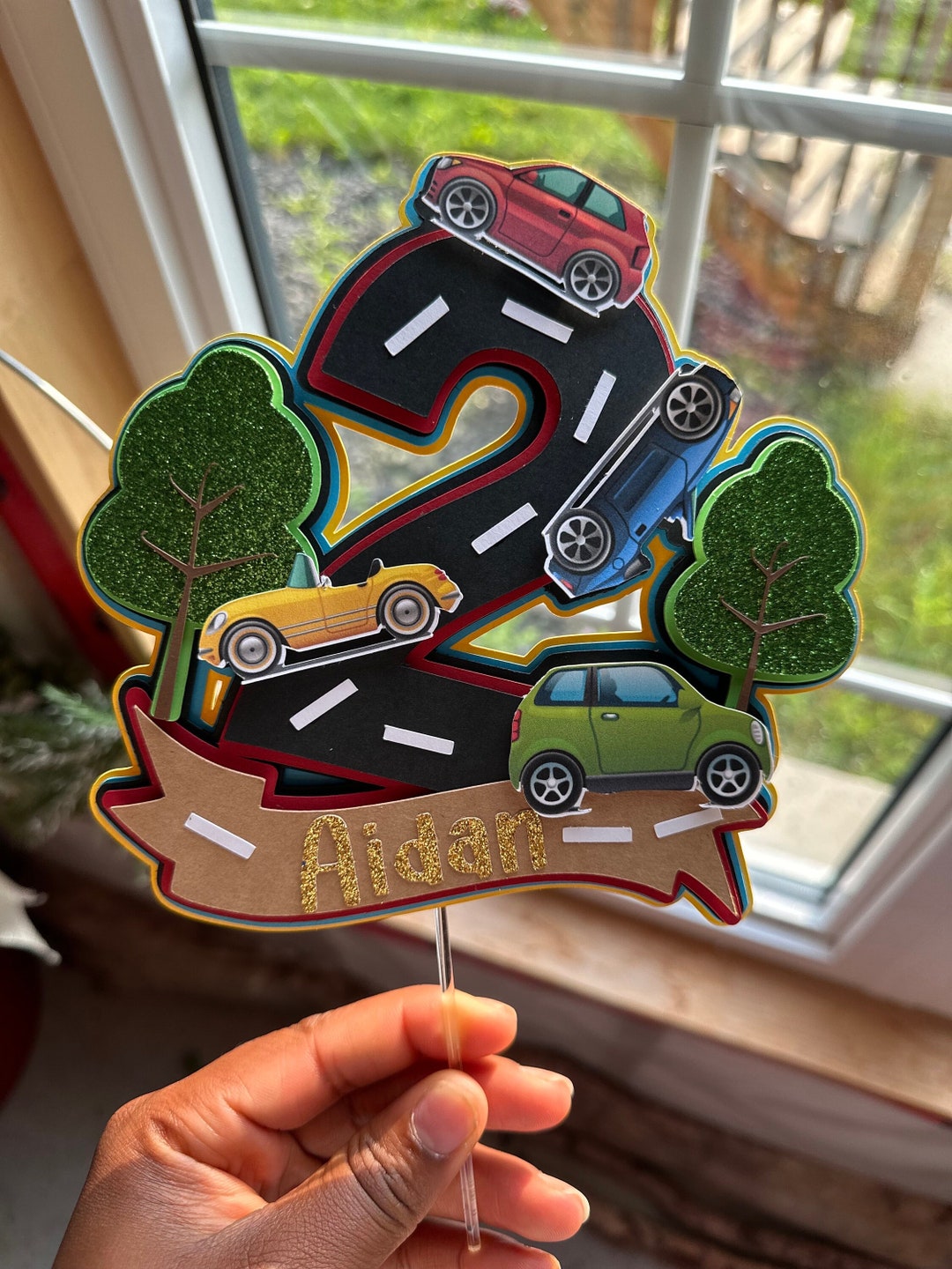 Car Cake Topper Birthday, Personalized Car Themed Cake Topper , Race ...