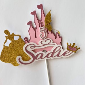 Princess Cake Topper, Princess Castle Cake Topper, Princess Party Cake ...