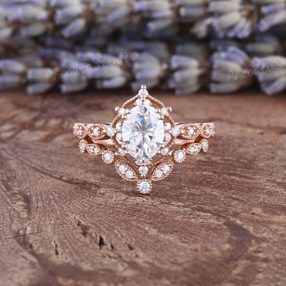 Moissanite wedding rings etsy store