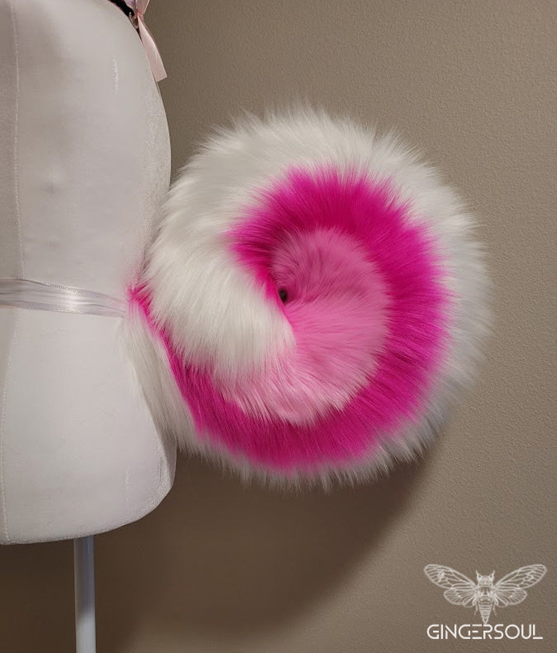MTO Curly Fursuit Tail for Husky, Akita, Shiba Inu, Malamute, Curled ...