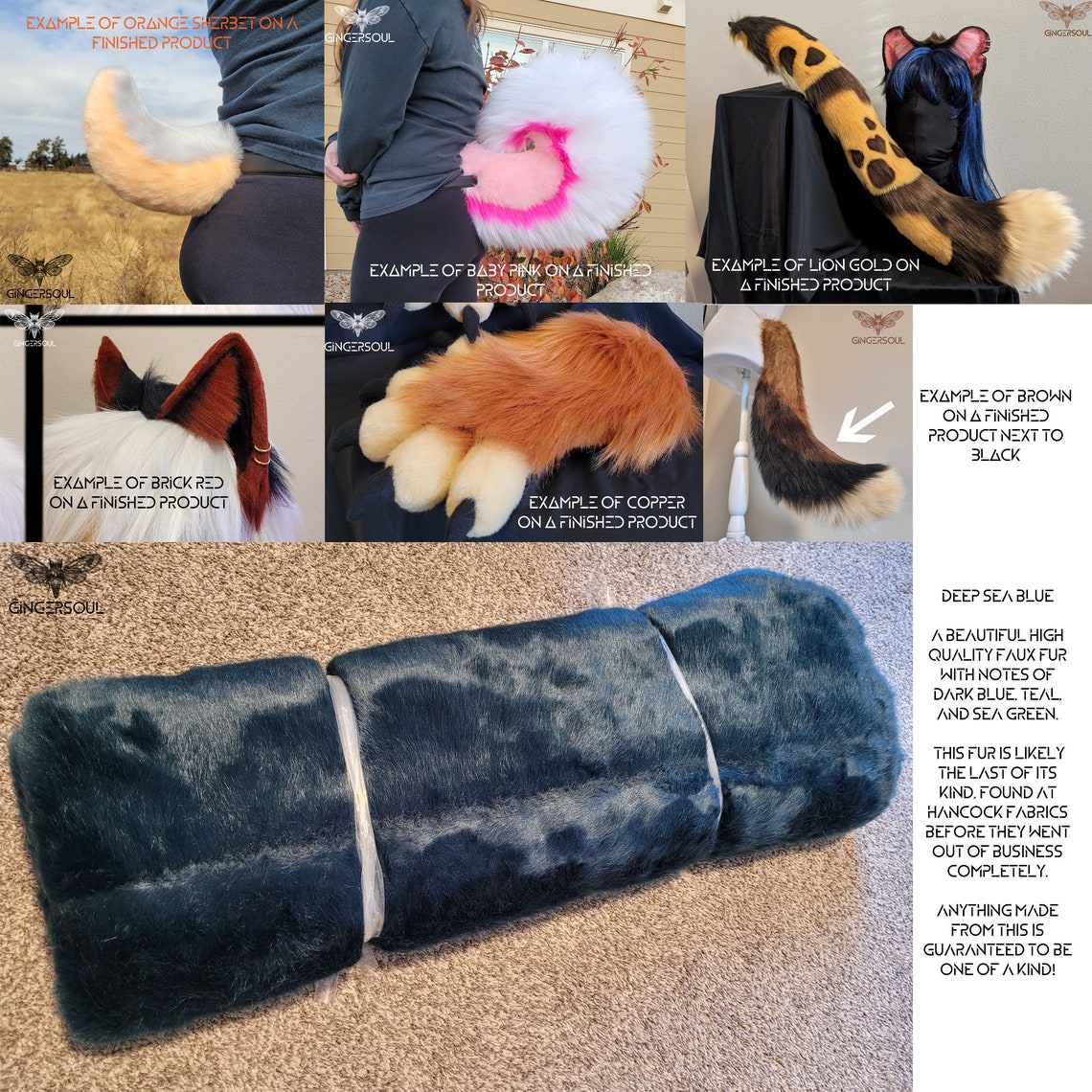 MTO Curly Fursuit Tail for Husky, Akita, Shiba Inu, Malamute, Curled ...