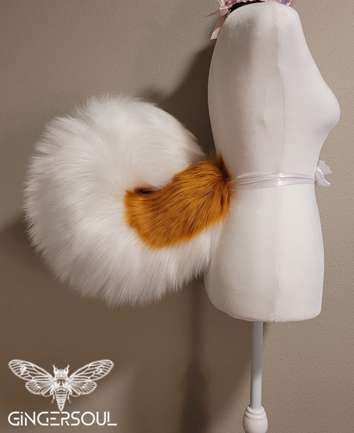 MTO Curly Fursuit Tail for Husky, Akita, Shiba Inu, Malamute, Curled Canine Furry Character ...