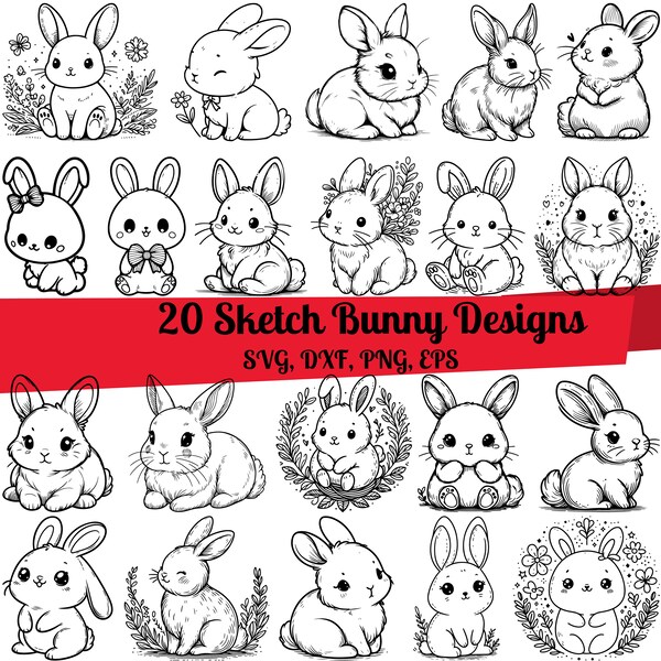 Cute Bunny Svg - Etsy