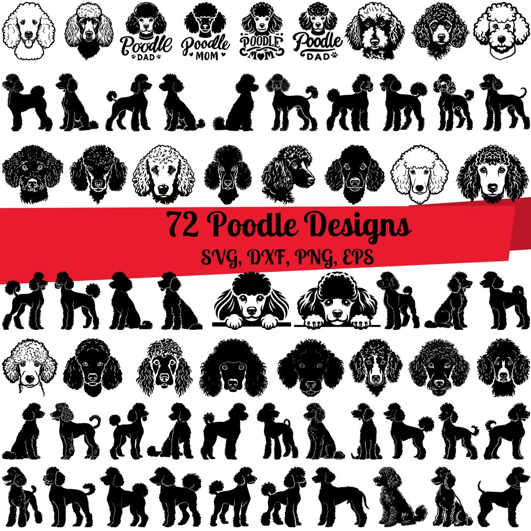 72 Poodle SVG Bundle, Poodle Face Svg, Poodle Mom Svg, Poodle Dad Svg ...