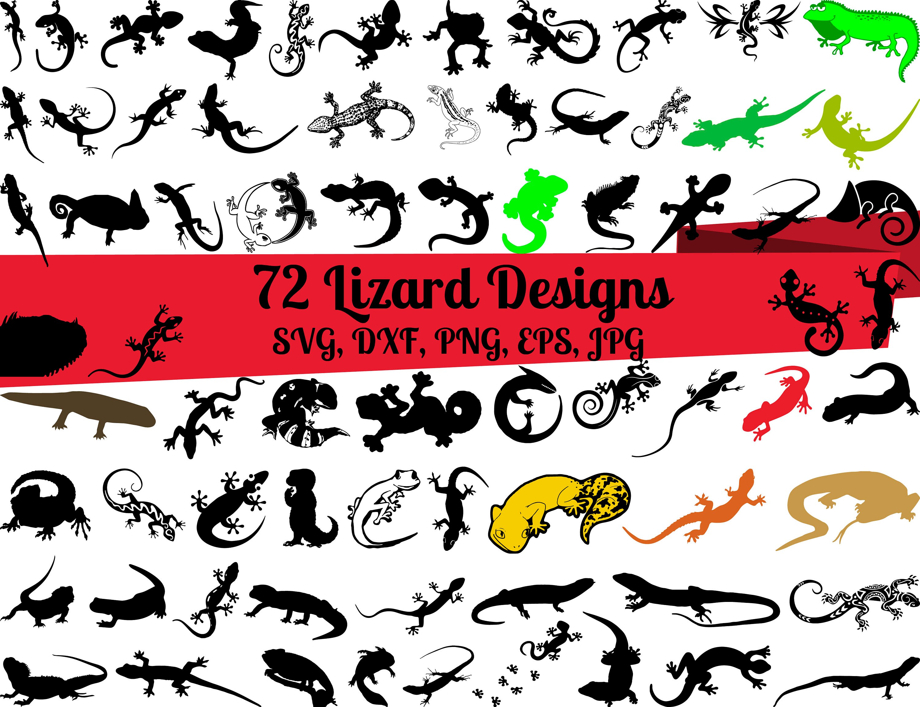 72 Lizard SVG Bundle Gecko svg Reptile svg Lizard dxf | Etsy