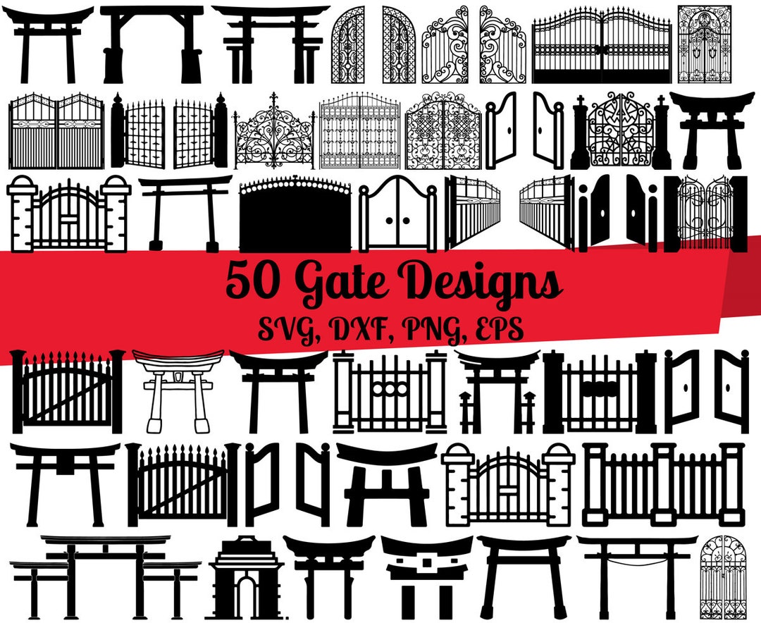 50 Gate SVG Bundle, Chinese Gate svg, Dog Gates svg, Gates svg, Gate ...