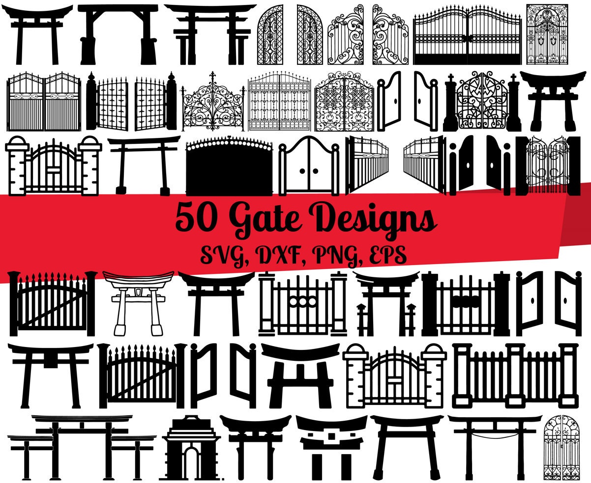 50 Gate SVG Bundle, Chinese Gate svg, Dog Gates svg, Gates svg, Gate ...