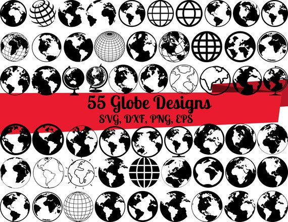 55 Globe SVG Bundle Globe Dxf Globe Png Globe Eps Globe - Etsy Canada