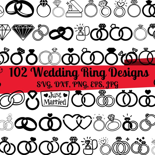 Wedding Ring Svg - Etsy