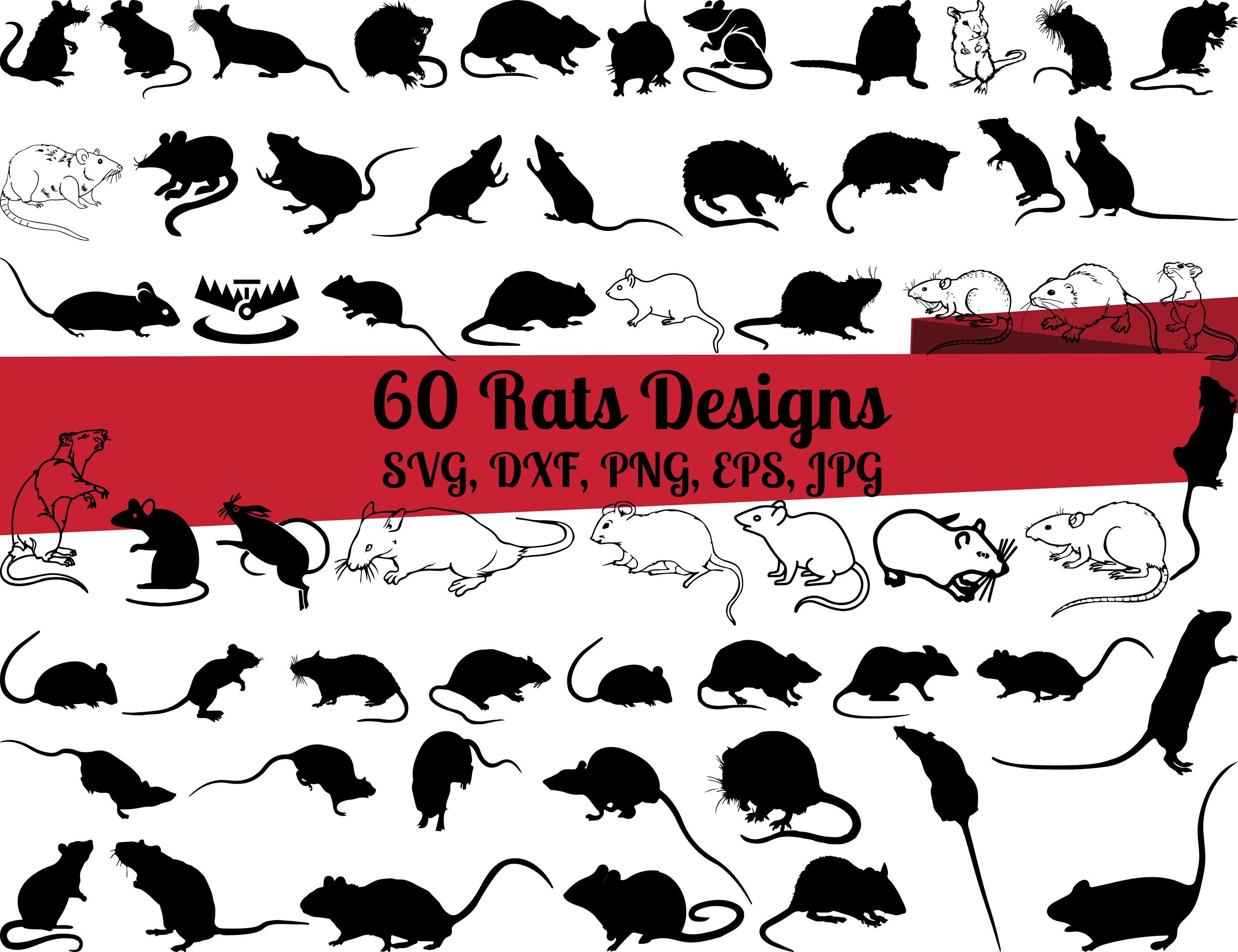 26 Rat SVG Bundle Rats svg Rat dxf Rat png Rat eps Rat | Etsy