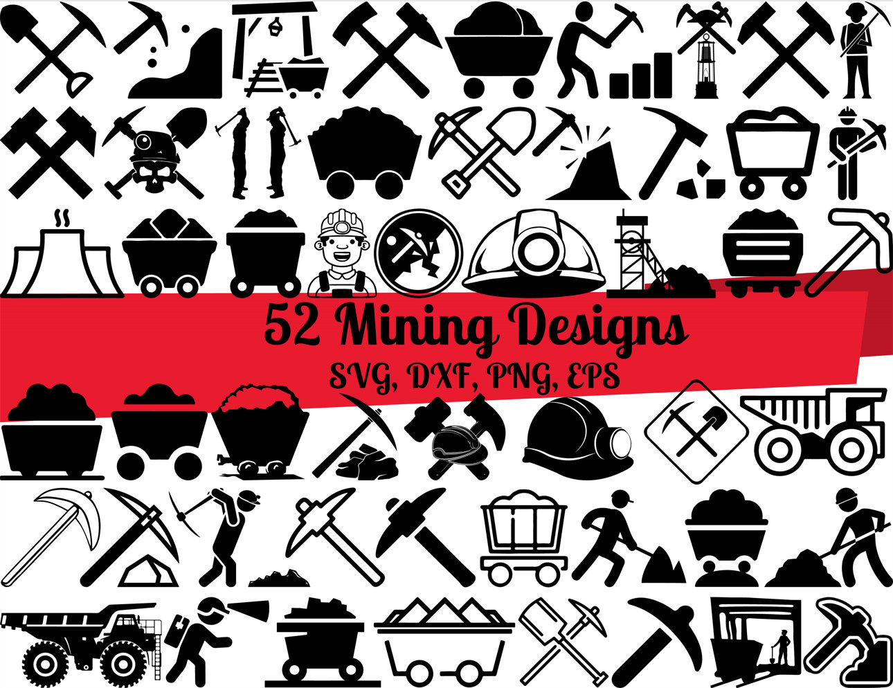 52 Mining SVG Bundle, Mining Tools svg, Mining Hat svg, Miner svg ...