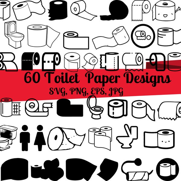 Toilet Paper Svg - Etsy