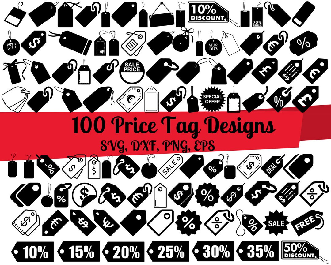 100 Price Tag SVG Bundle, Price Tag Dxf, Price Tag Png, Price Tag Eps ...